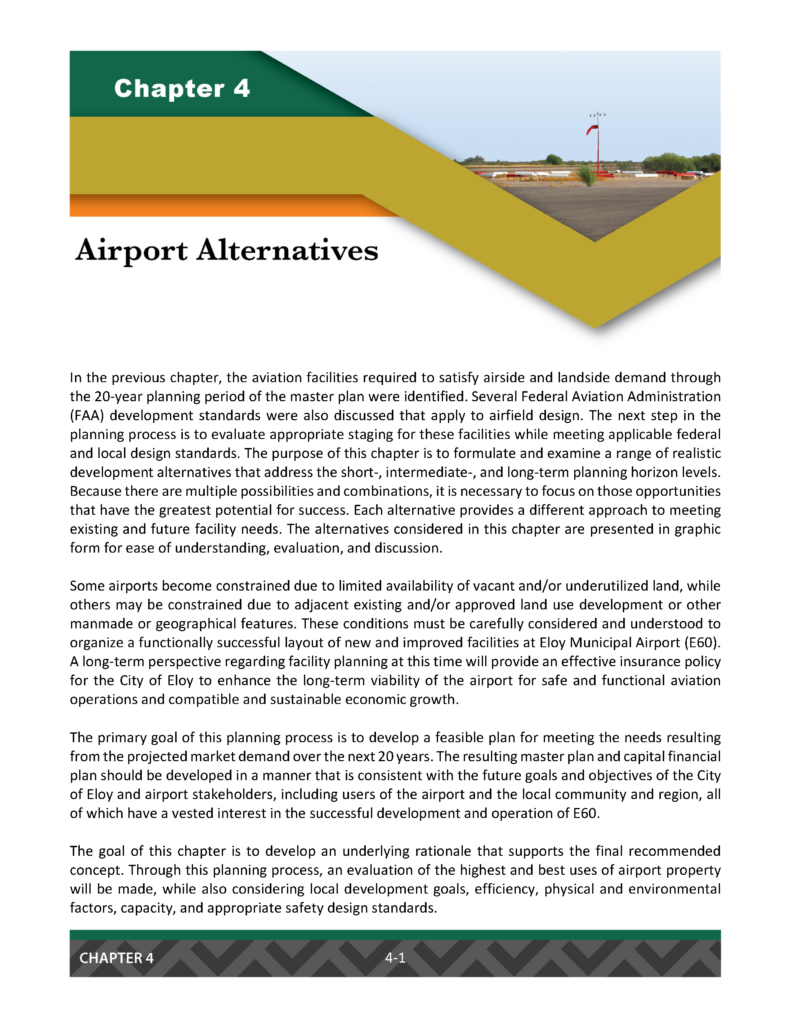 Master Plan Documents – Eloy Municipal Airport Master Plan